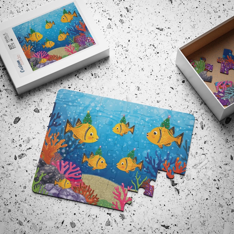 Ocean Puzzle for Kids Cute Holiday Fish Underwater Scene, Fun Colorful ...