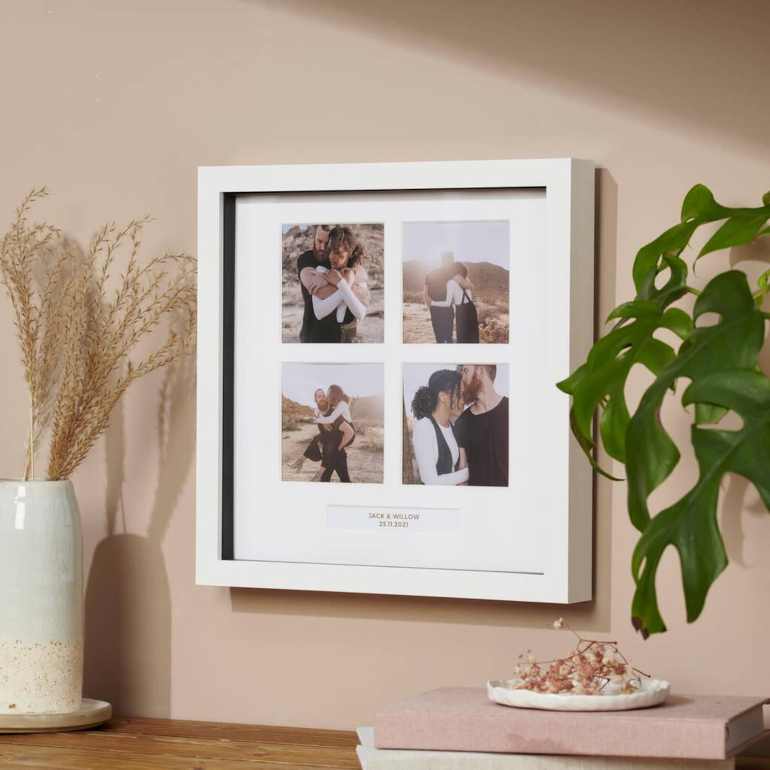 Personalised Gold Foil Four Windows Photo Frame | Wedding Gift ...