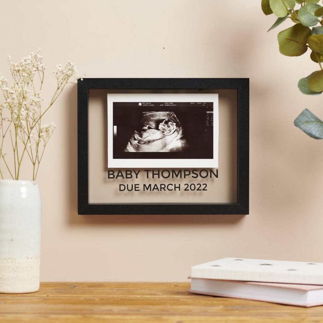 Personalised My First Baby Scan Floating Frame New Baby Birthday Gift ...