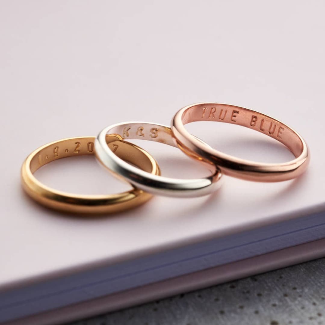 Personalised Secret Script Ring Handmade Gift for Women - Etsy