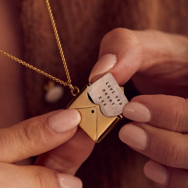 Envelope Necklace - Etsy