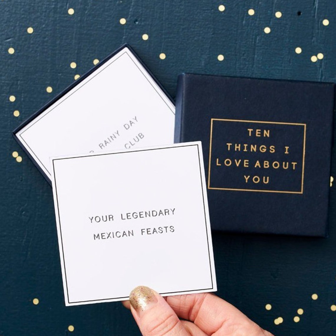 Personalised '10 Things I Love' Message Box | Etsy