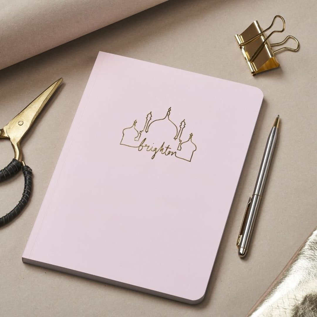Handmade Brighton Landmarks Notebook: Gold Foil A5 Lined Journal - Etsy