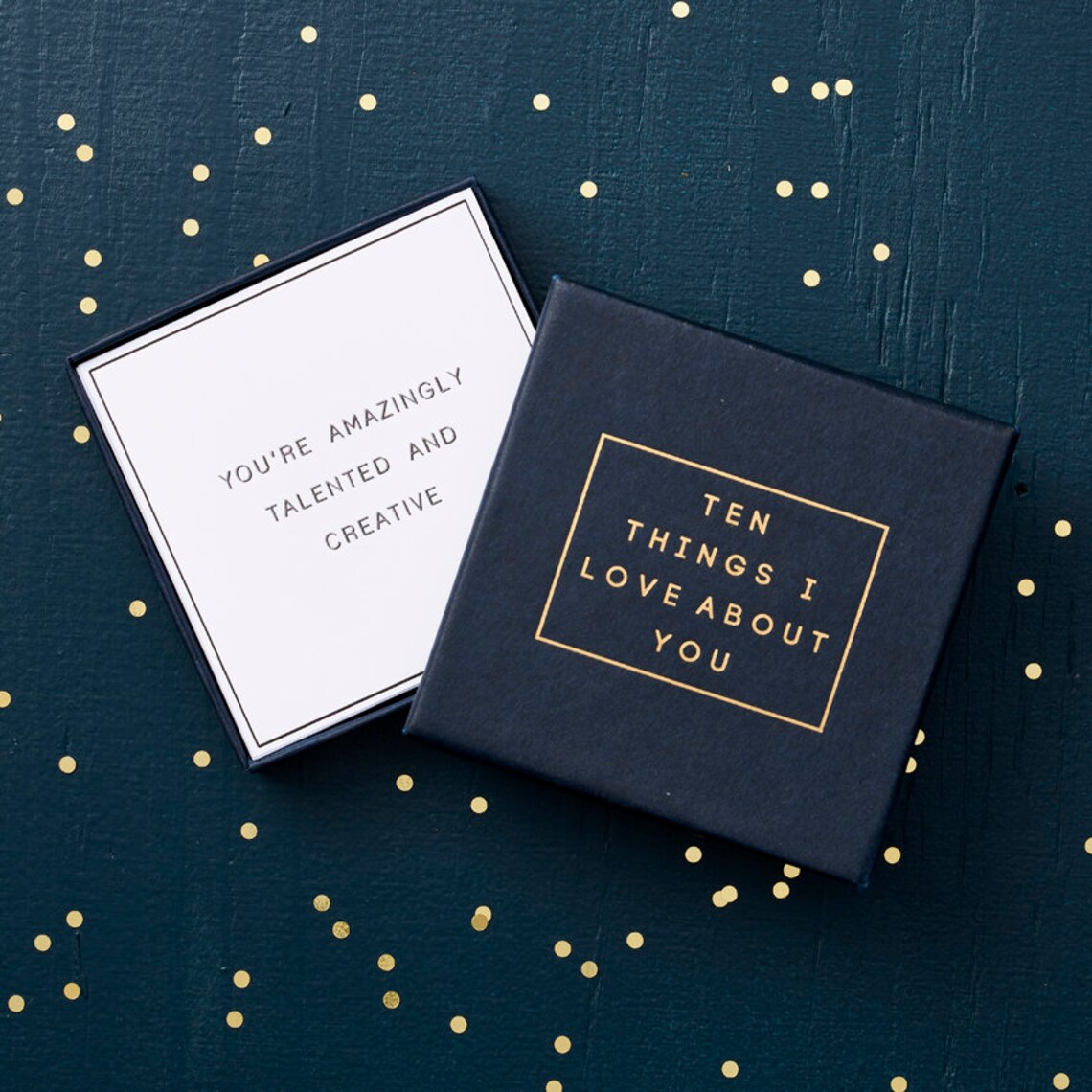 Personalised '10 Things I Love' Message Box | Etsy