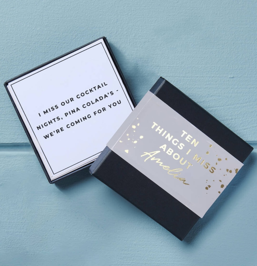 Personalized '10 Things I Miss About' Message Box: Handmade Keepsake ...