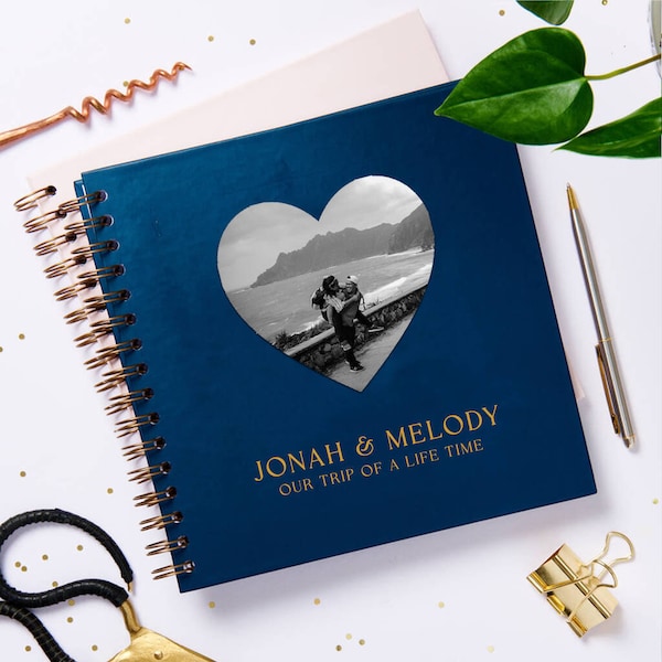 Blue and Gold Photo Album - Etsy