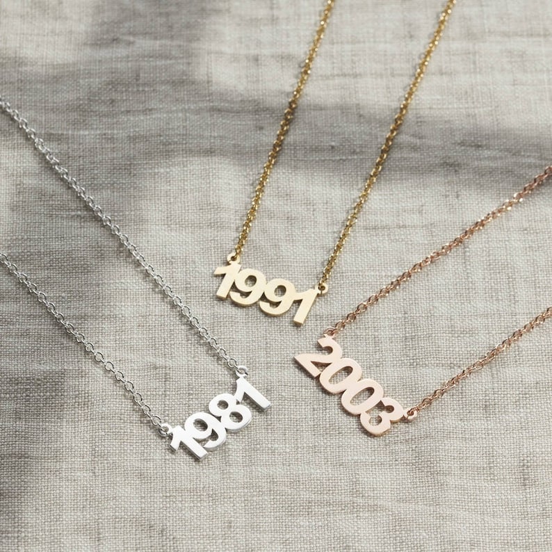 Retro My Year Necklace - Etsy UK