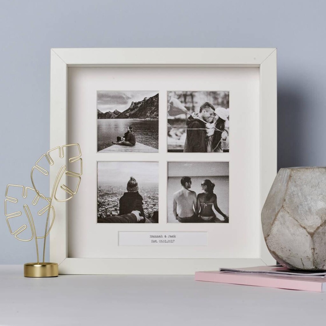 Personalised Gold Foil Four Windows Photo Frame | Wedding Gift ...