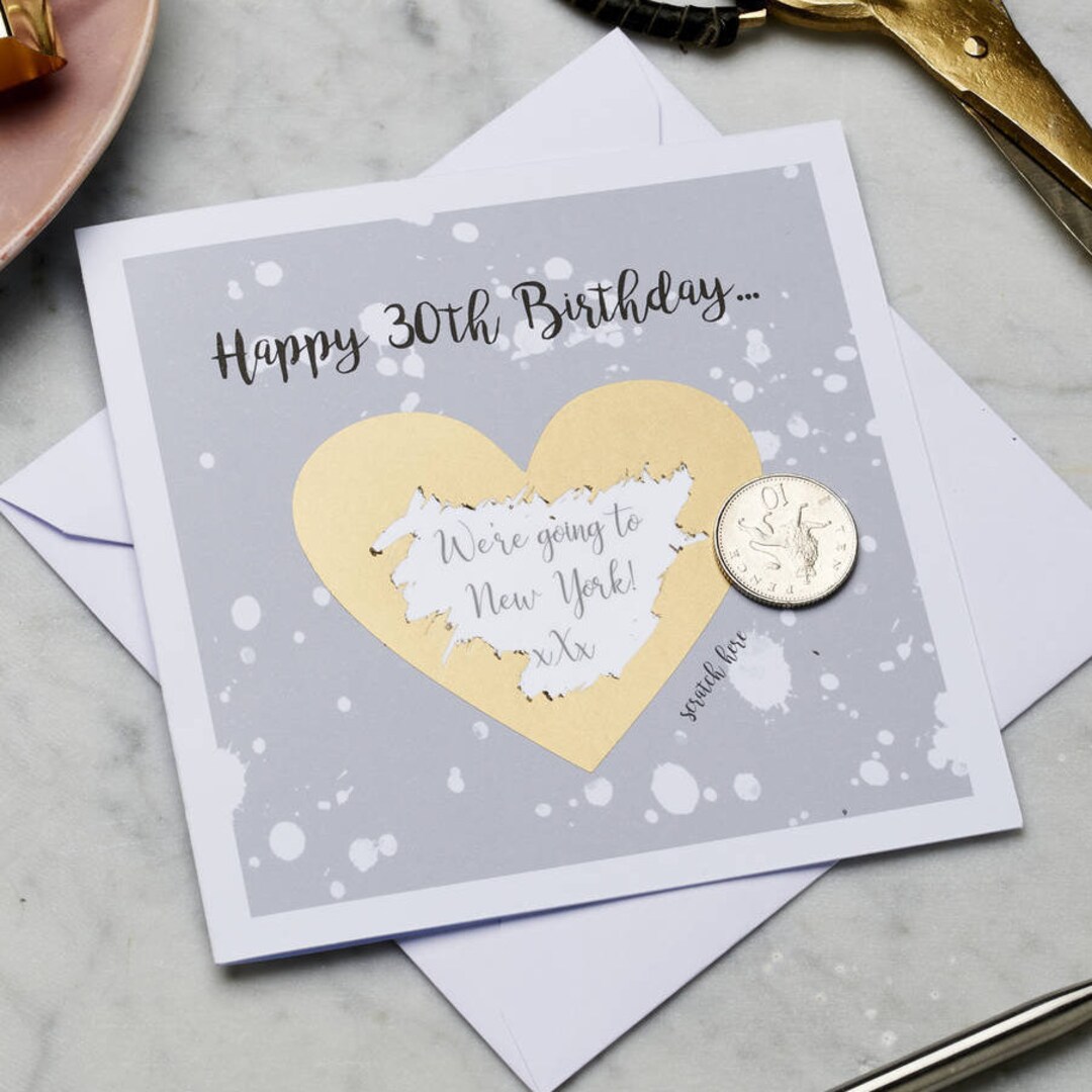 Personalised Birthday Heart Scratch Card Birthday Gift - Etsy