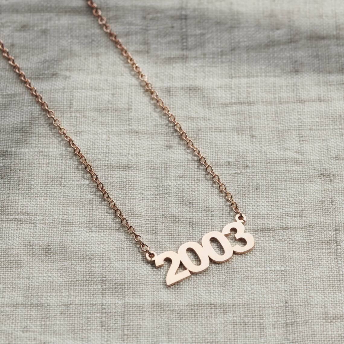 Retro My Year Necklace - Etsy UK