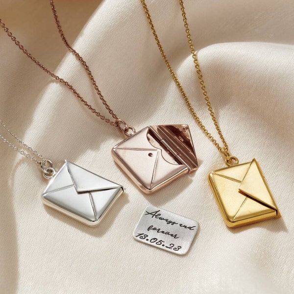 Envelope Necklace - Etsy