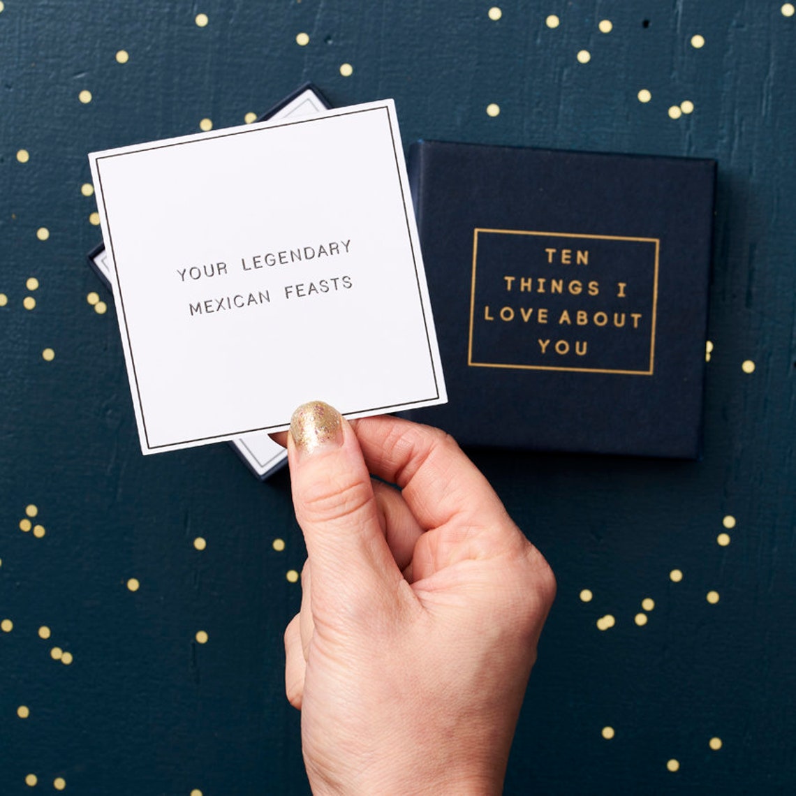 Personalised '10 Things I Love' Message Box | Etsy