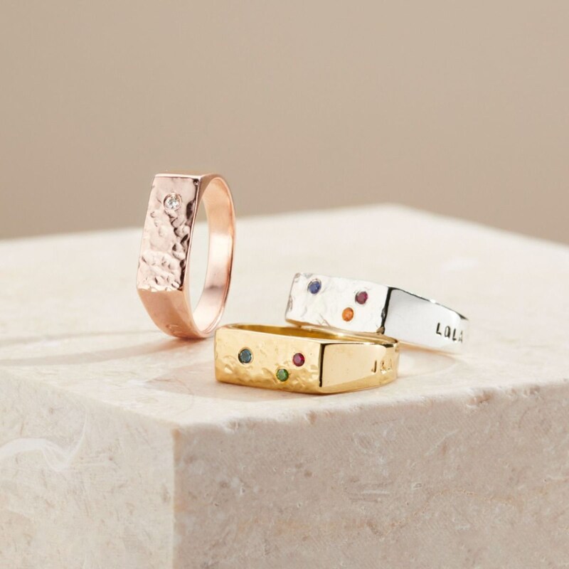 Birthstone Signet - Etsy