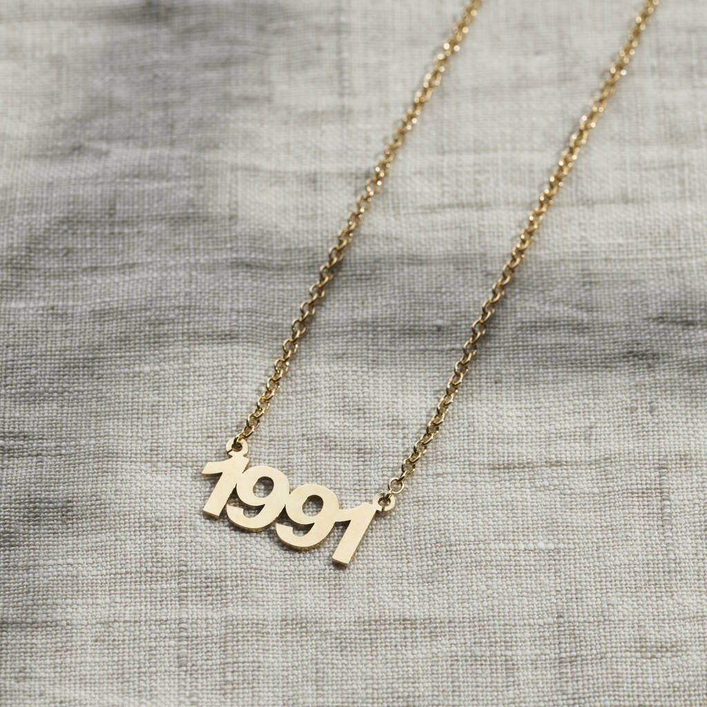 Retro My Year Necklace - Etsy UK