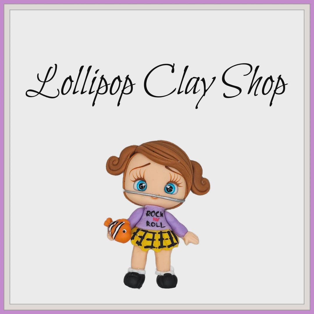 Clown Fish and Friends- Clay Bow Center Clay Doll, Clay Dolls, Bow ...