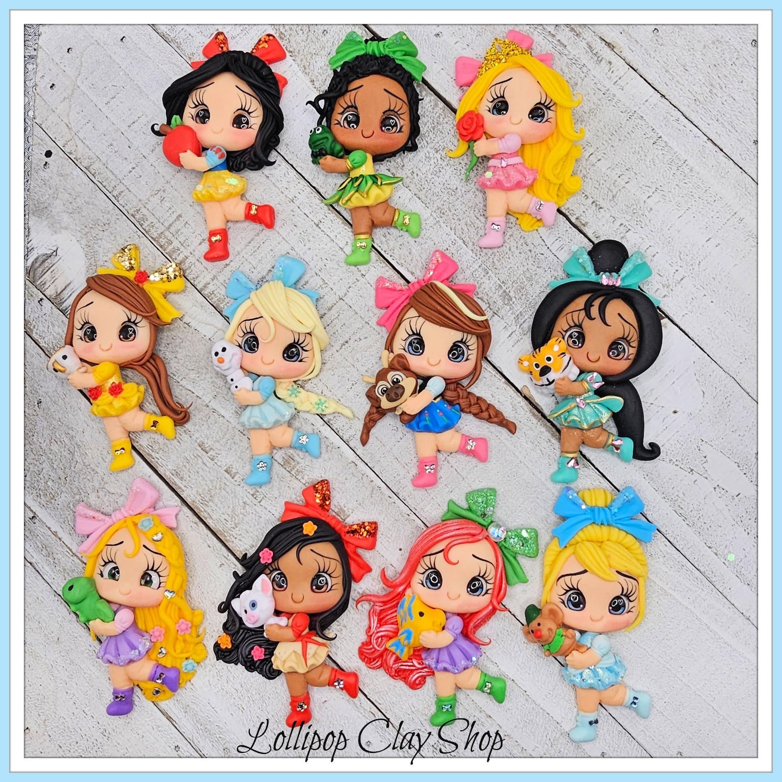 Princess Inspired Clay Dolls - Clays for Bows- Clay Bow Center Clay ...
