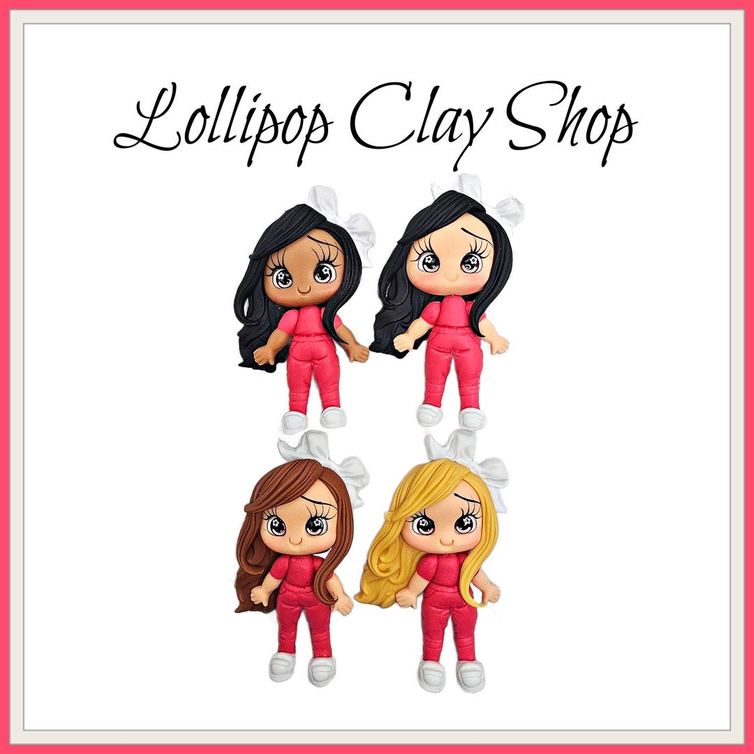 Nurse Clays, Doctor Clay Dolls for Bows-polymer Clay Bow Center Clay ...