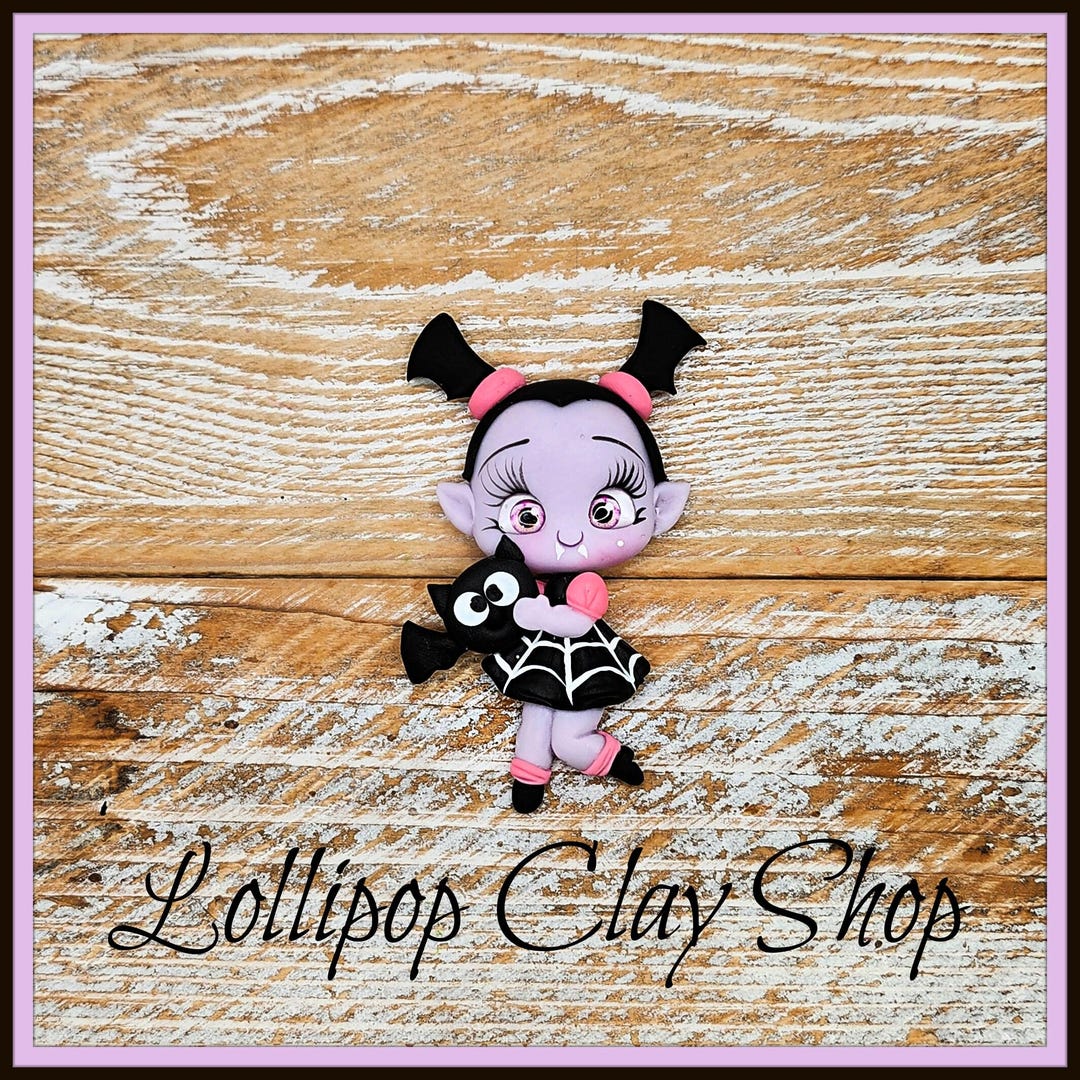 Vampire Girl Clays for Bows-polymer Clay Bow Center Clay Doll, Clay ...
