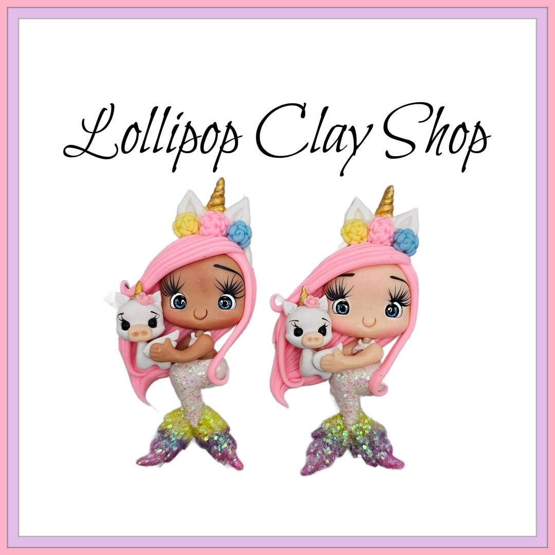 Princess Clays for Bows - Clay Bow Center Clay Doll, Clay Dolls, Bow ...