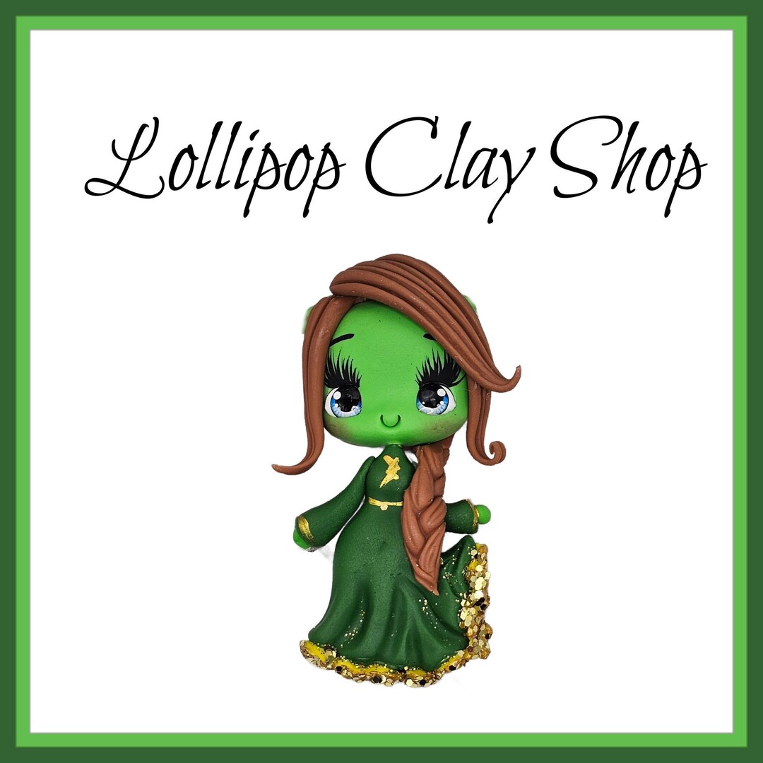 Green Monster and Wife- Clays for Bows- Clay Doll, Clay Dolls, Bow ...