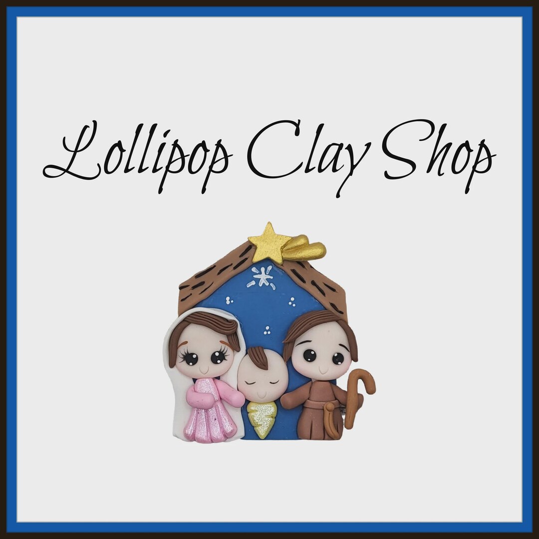 Nativity Clay for Bows-polymer Clay Bow Center Clay Doll, Clay Dolls ...