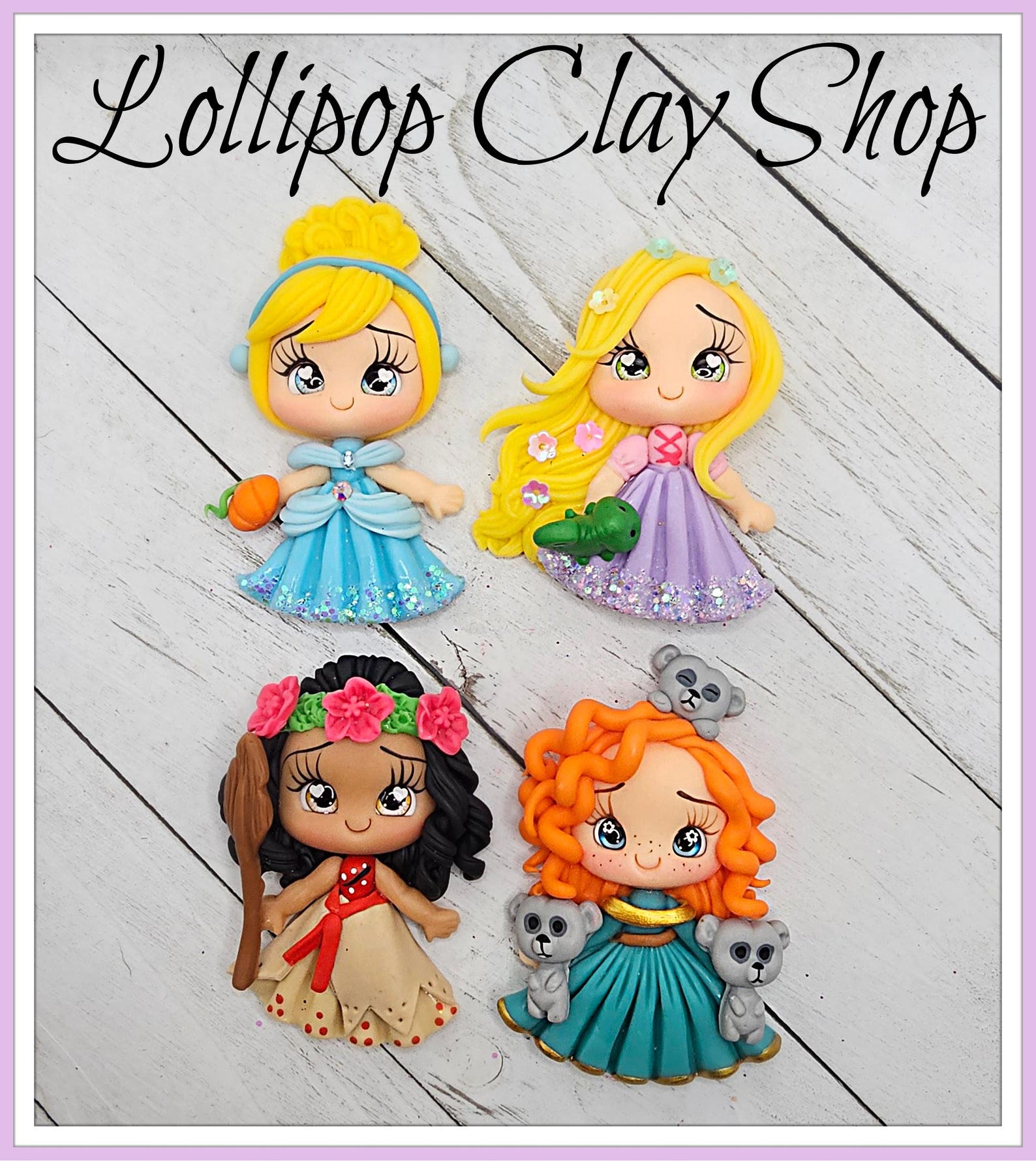 Princess Inspired Clay Dolls - Clays for Bows- Clay Bow Center Clay ...