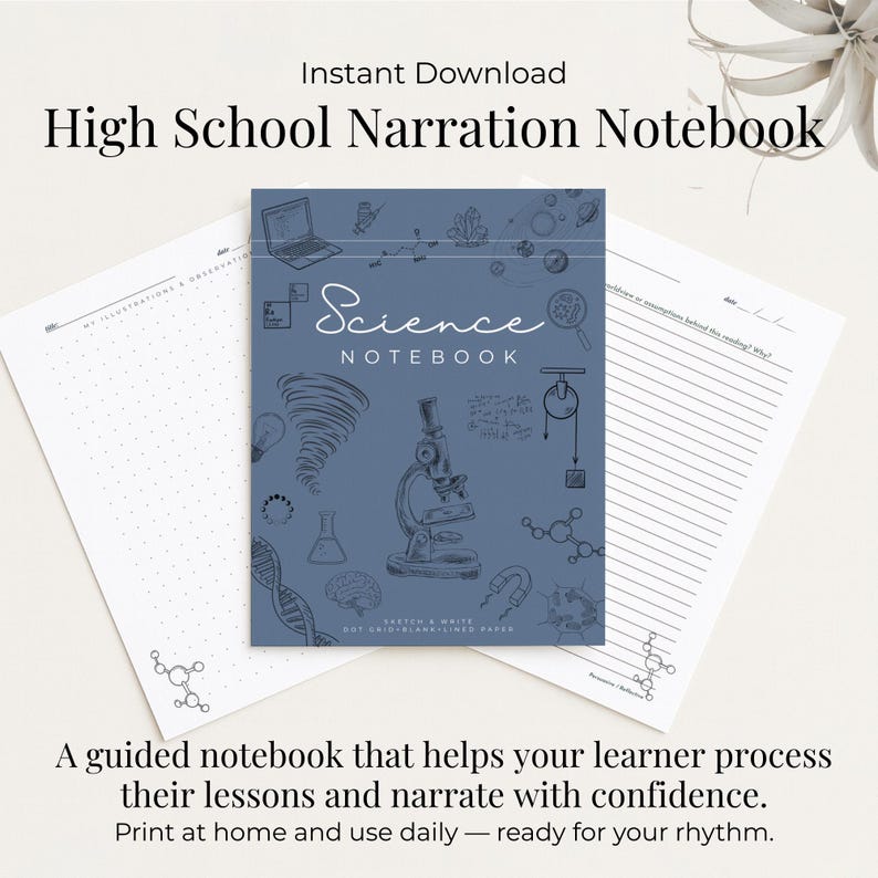 High School Science Homeschool Printable Student Lab Journal Writing ...
