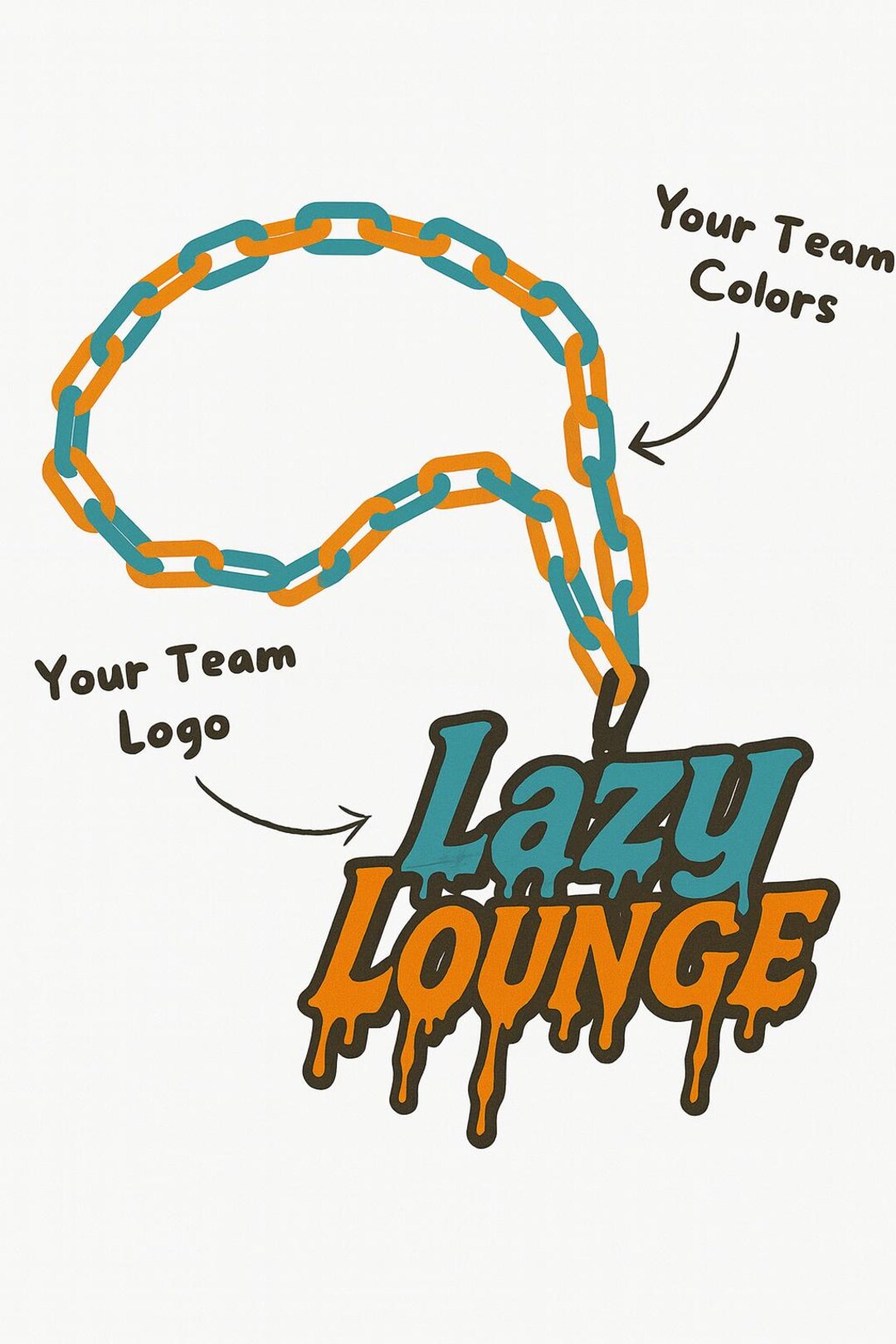 Custom 3D Printed Oversized Hype Chain: School, Team, or Logo - Etsy
