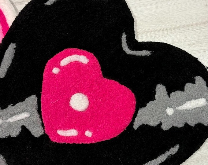 1 Tufted Pop Art Carpet Handmade Disco Heart Vibes - Etsy