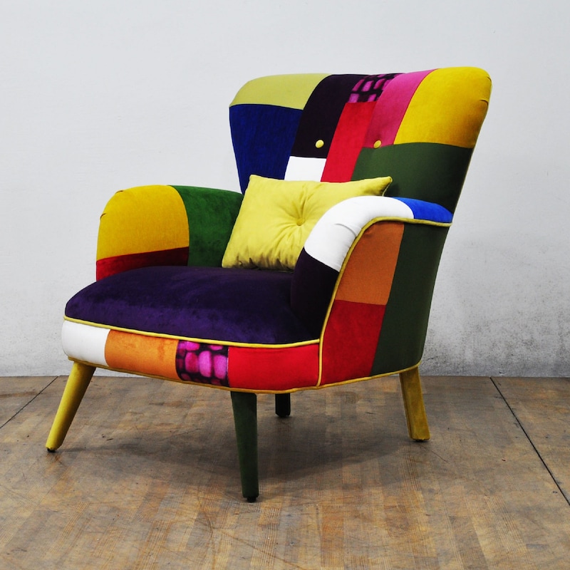 Patchwork Chair - Etsy UK