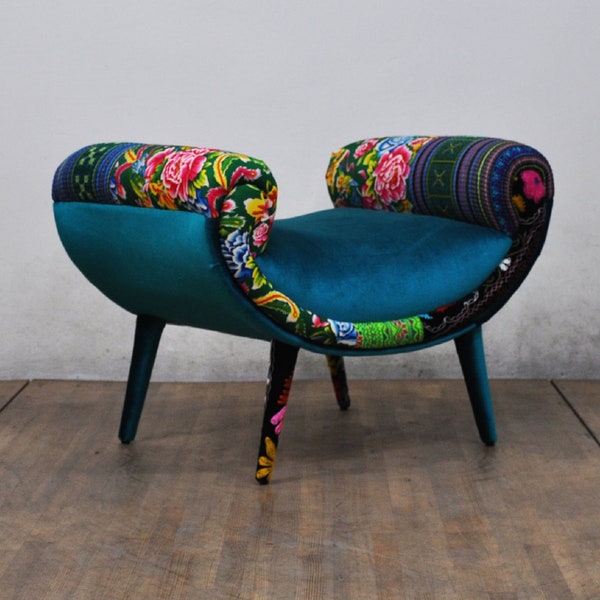 Turquoise Pouf - Etsy