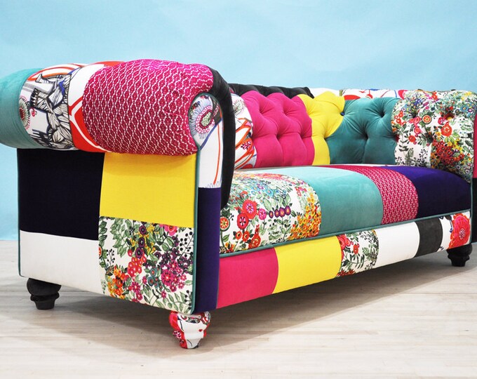 COLOR PATCH - Chesterfield Patchwork Sofa - Etsy