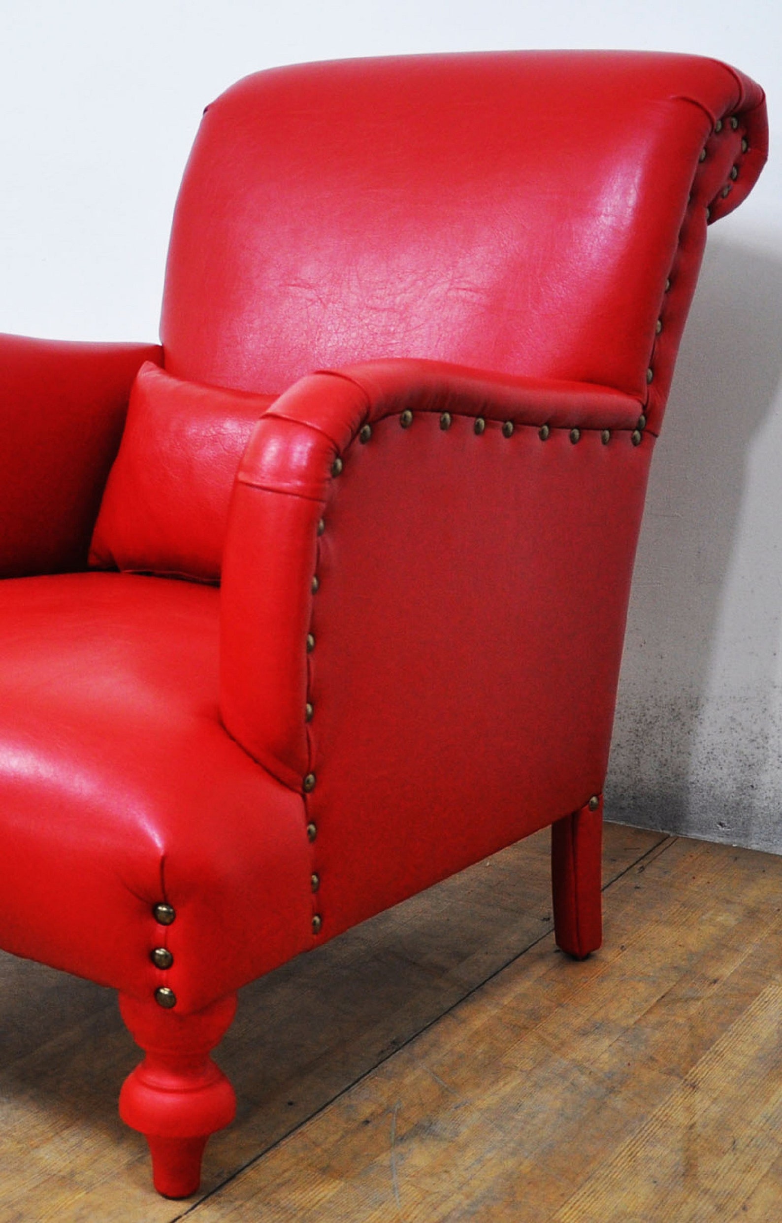 Red Leather Armchair - Etsy