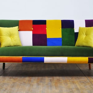 Patchwork 3-seater Sofa - Green Valley - Etsy