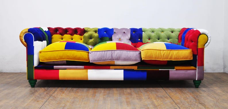 Chesterfield Patchwork Sofa - Mix Aroma II - Etsy