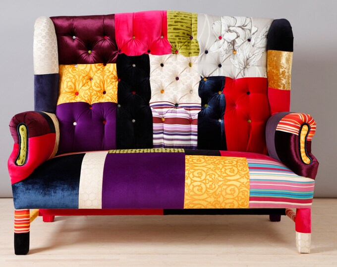 Colorful Wing Patchwork Sofa - Etsy