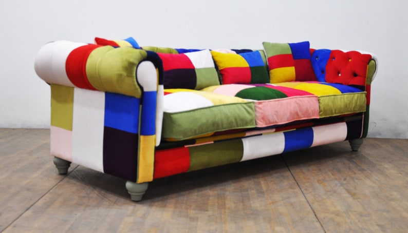 Chesterfield Patchwork Sofa Mix Aroma III - Etsy