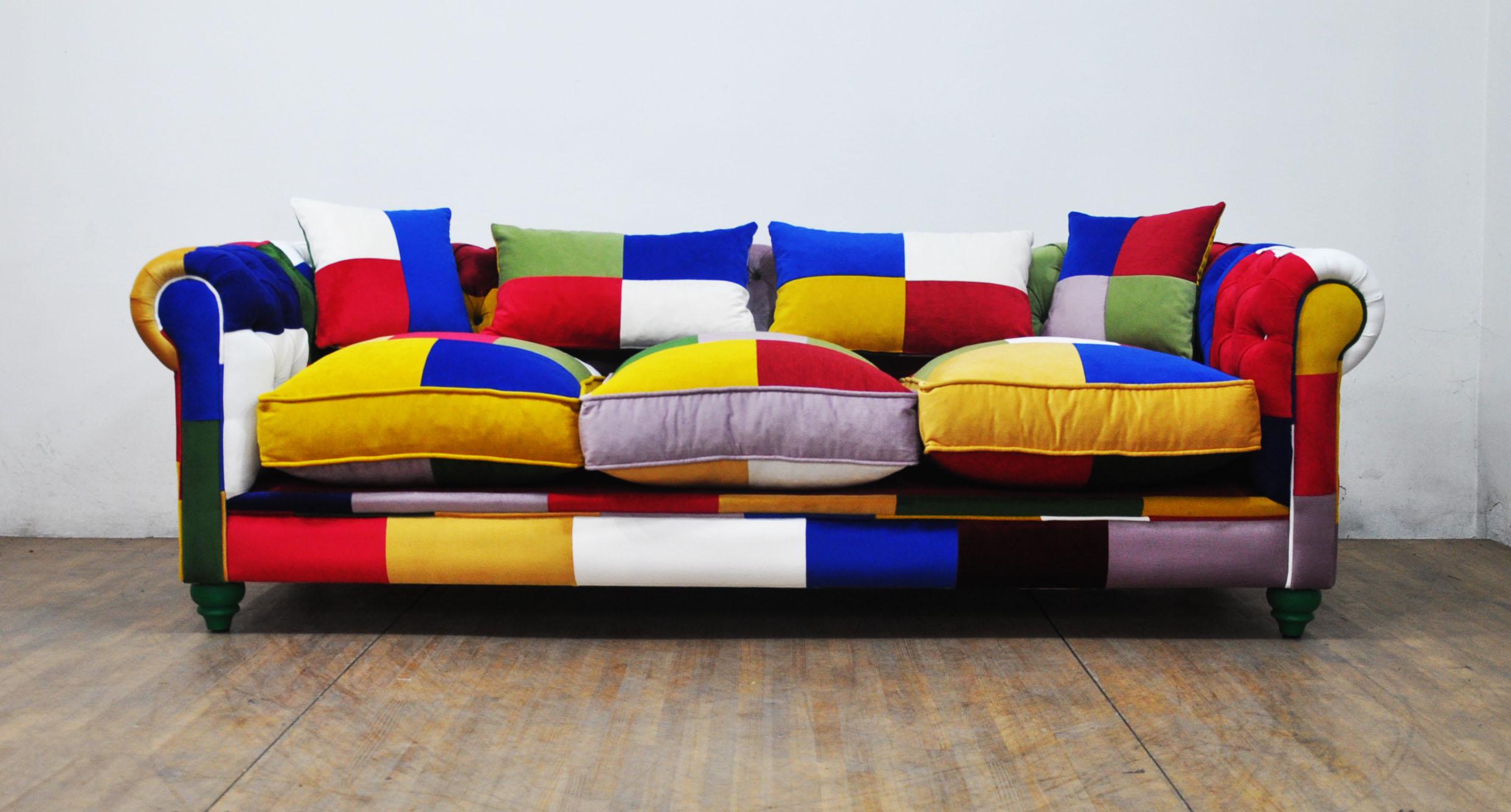 Chesterfield Patchwork Sofa - Mix Aroma II - Etsy