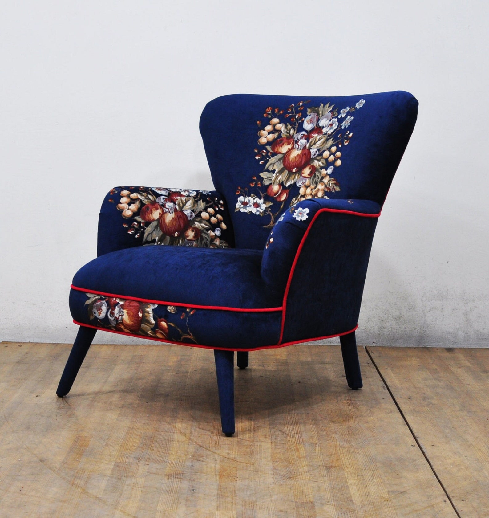 Gobelin Armchair - Deep Blue - Etsy