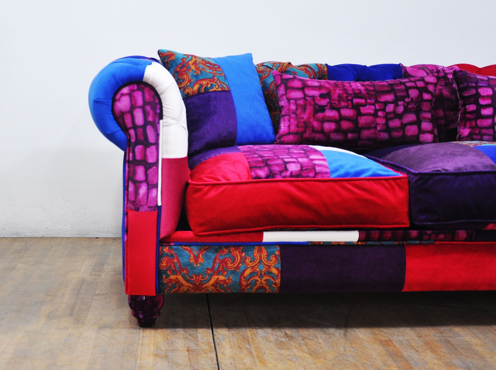Chesterfield Patchwork Sofa Purple Jam - Etsy