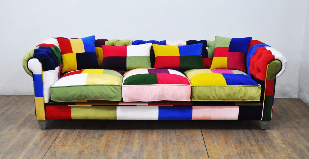 Chesterfield Patchwork Sofa - Mix Aroma III - Etsy