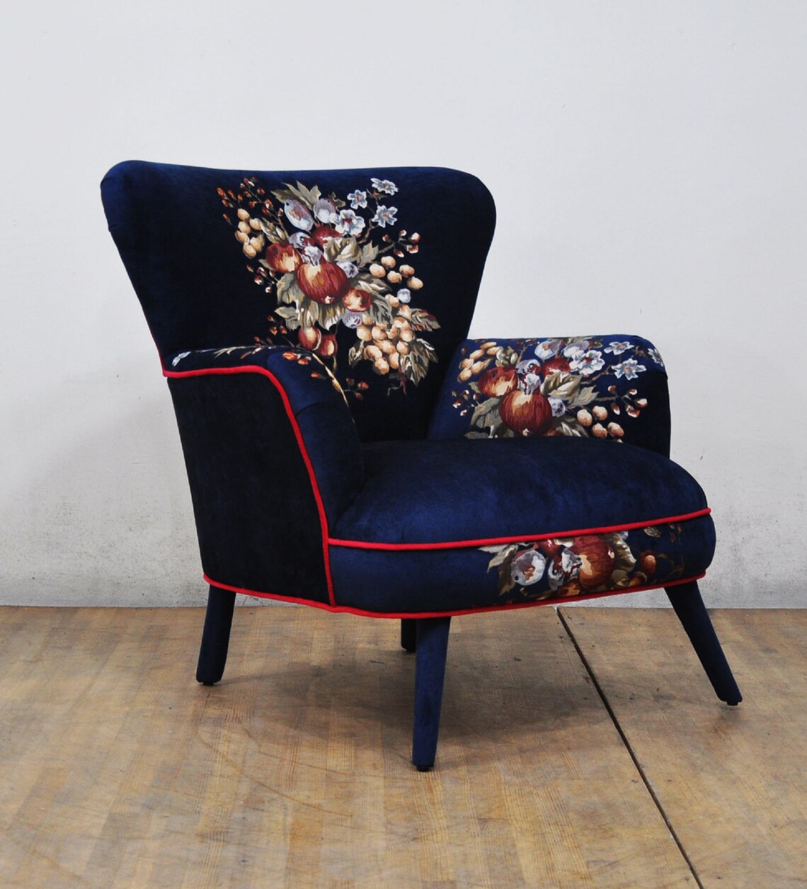 Gobelin Armchair - Deep Blue - Etsy