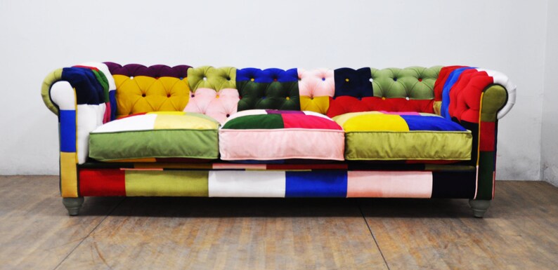 Chesterfield Patchwork Sofa Mix Aroma III - Etsy