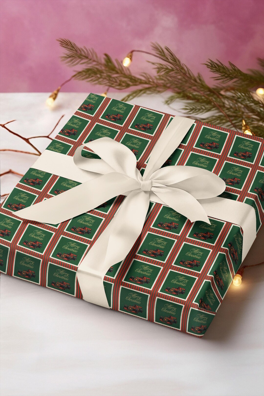F1 Car Christmas Gift Wrap Paper | Racing Holiday Wrapping Paper - Etsy