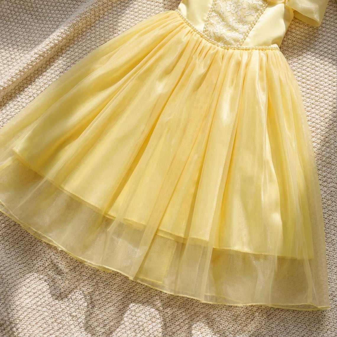 Belle Dress for Girls : Disney Princess Gown, Yellow Princess Costume ...