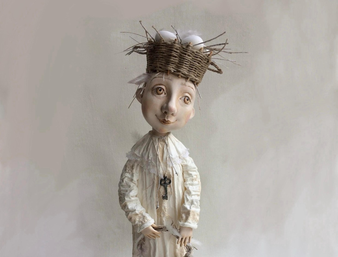 Handmade Doll: "chicken Coop Spirit", Sculpture by OOAK - Etsy