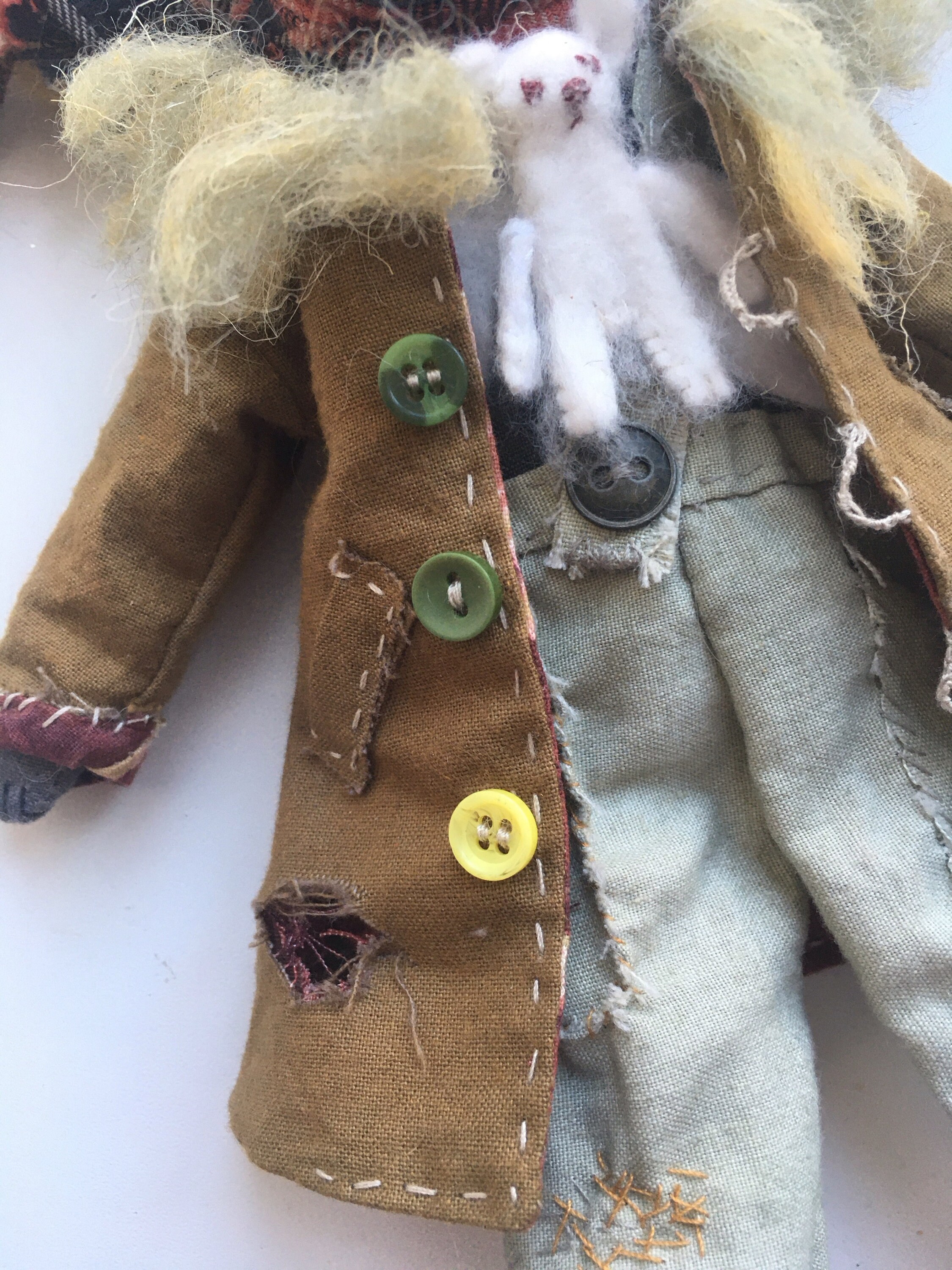 Pit Bull Terrier Doll. Character Art Doll. Soft Sculpture Dog. Textile ...