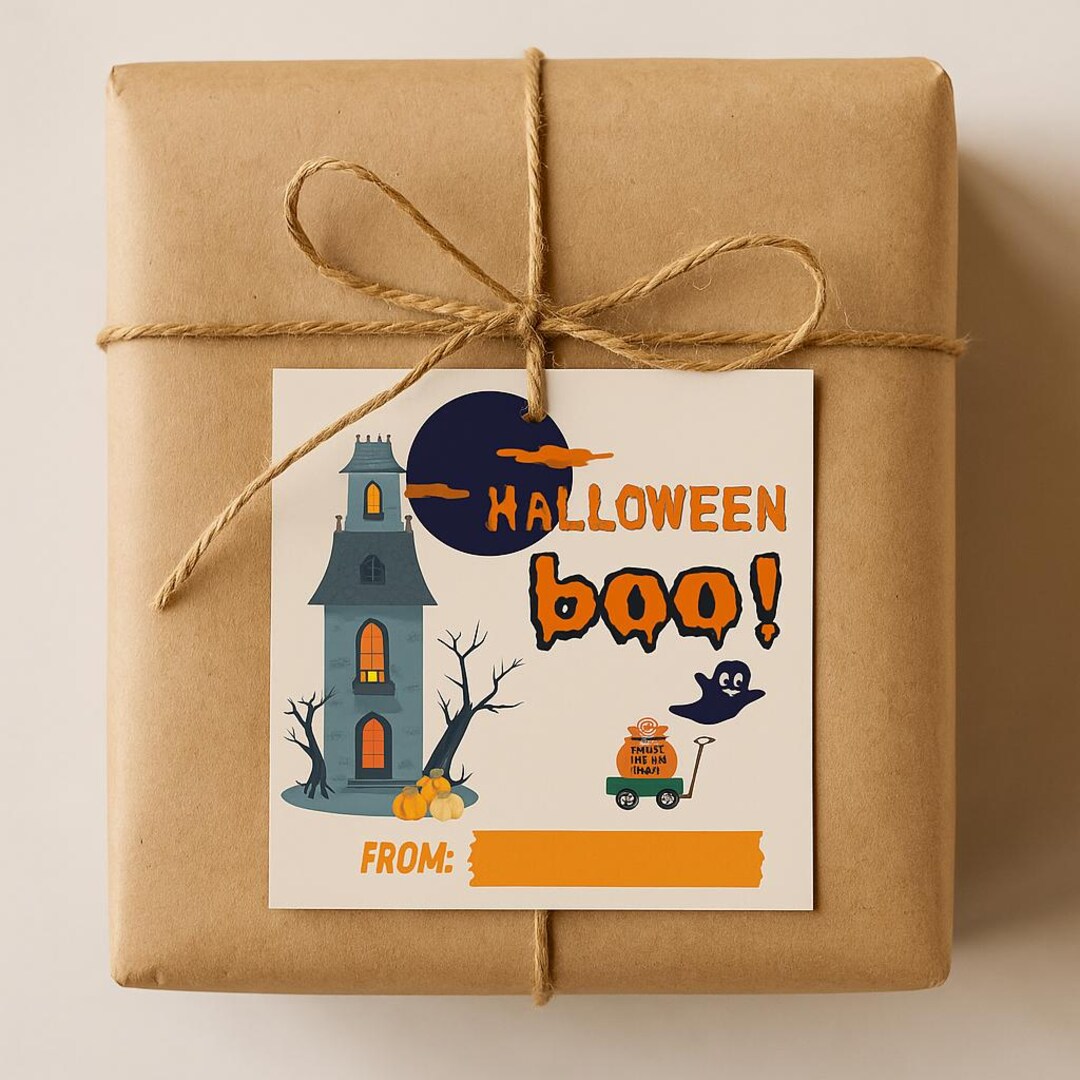 Boo Halloween Gift Tags | Printable Halloween Cookie Tags , Boo Treat ...