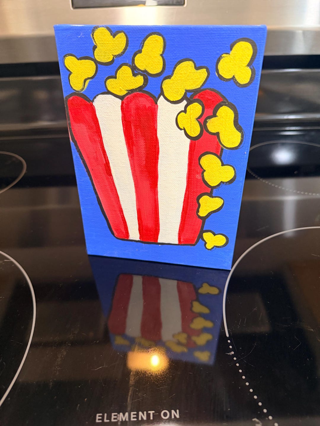 Pop Art Popcorn Flat Canvas Painting - Etsy
