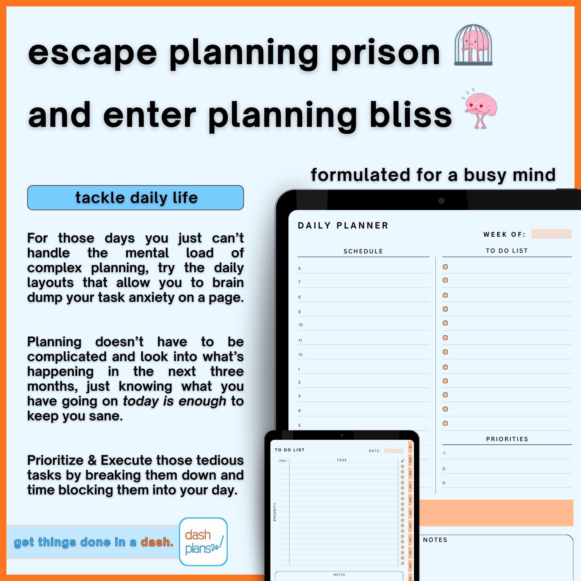 Adhd Digital Planner for Executive Function Neurodivergent Daily ...